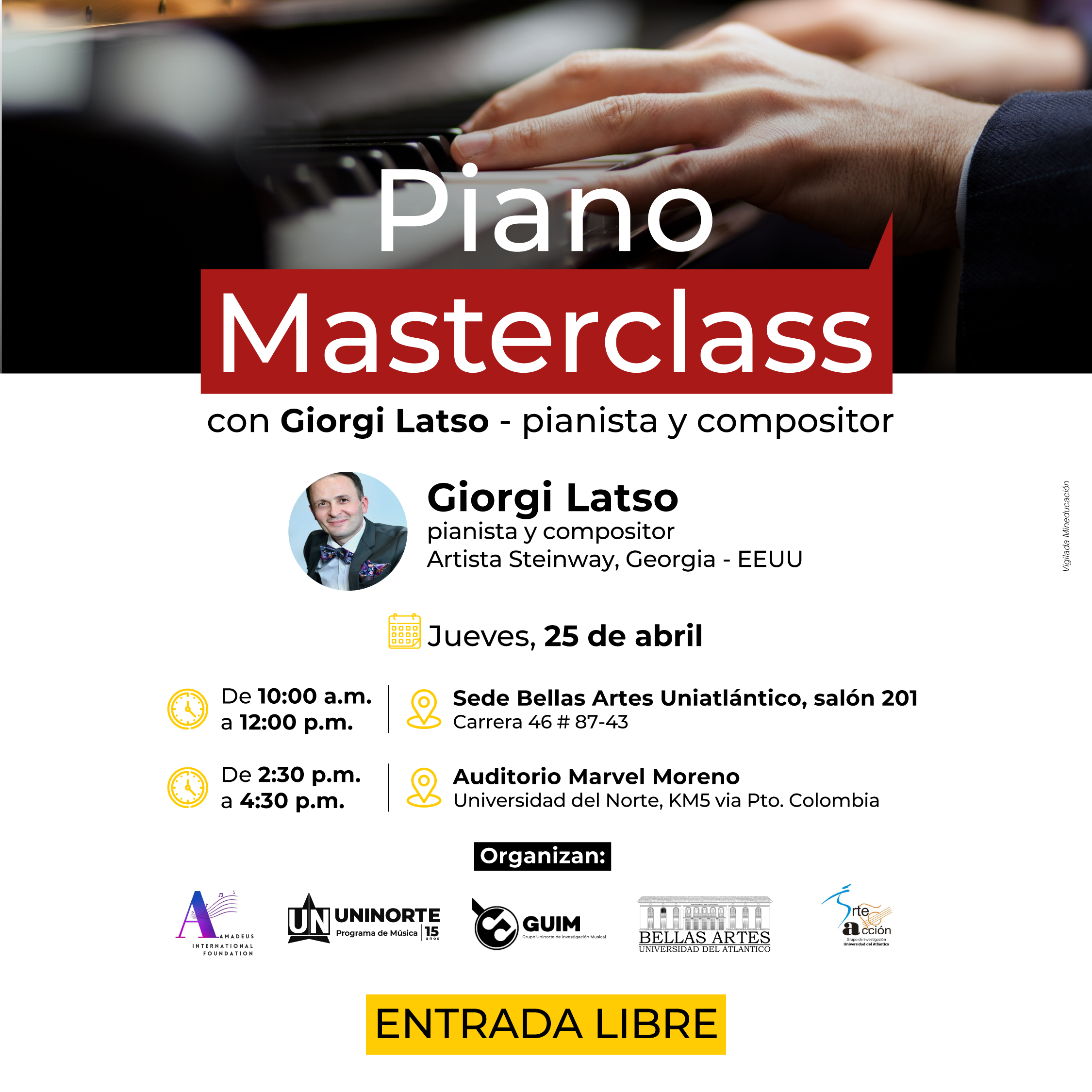 Piano Masterclass con Giorgi Latso - pianista y compositor - Eventos ...